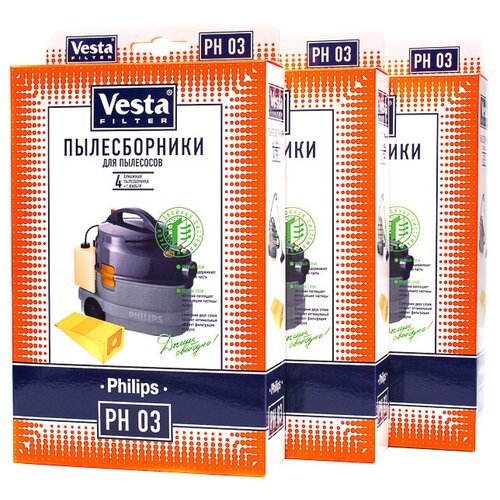 Vesta filter PH 03 XXl-Pack комплект пылесборников, 12 шт + 3 фильтра