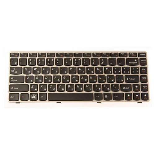 Клавиатура для ноутбуков Lenovo Z360, RU, Bronze frame, Black key