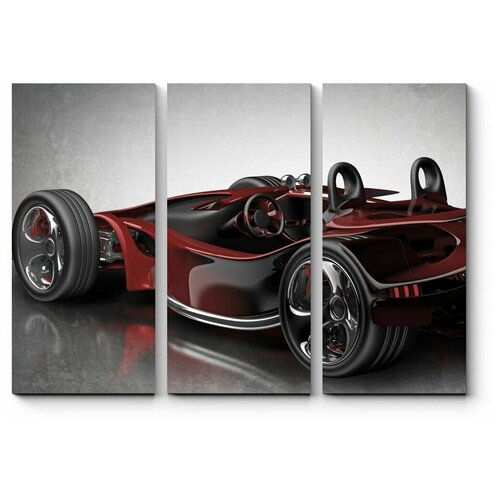 Модульная картина Красный спортивный автомобиль80x57