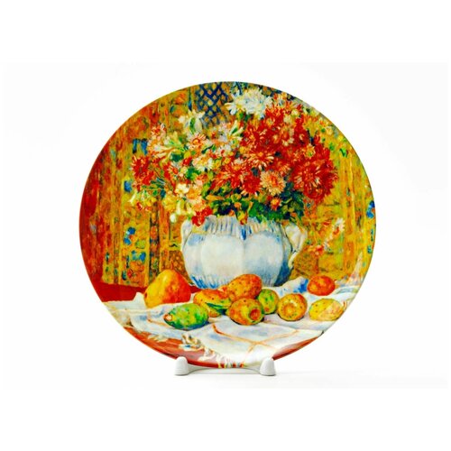 Декоративная тарелка Ренуар Пьер Огюст Цветы в вазе и груши