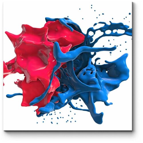 Модульная картина Синее и красное 40x40