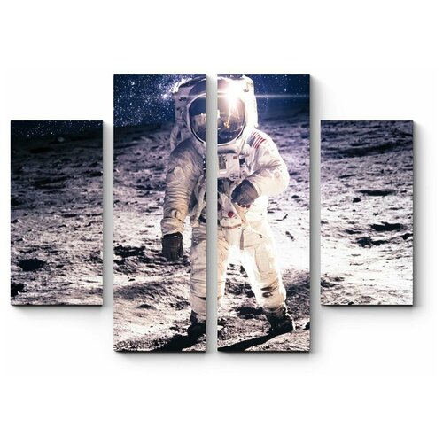 Модульная картина Шаги по Луне 90x68