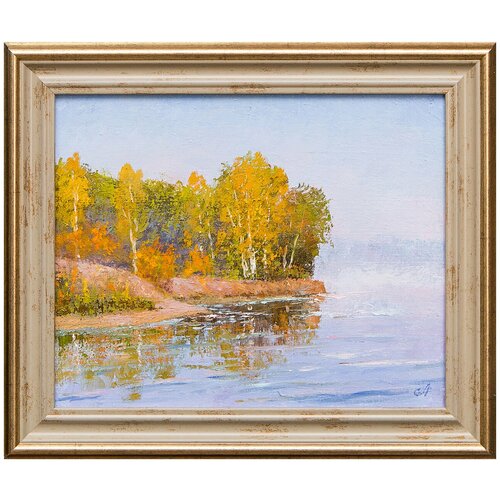 Картина маслом Осень на реке Сылва Селенских