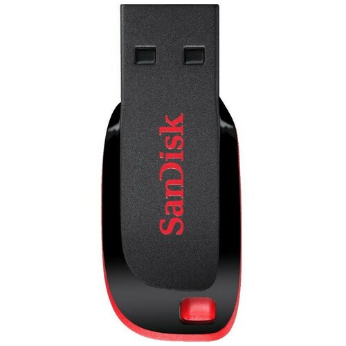 Флеш-память SanDisk Cruzer Blade, 64Gb, USB 2.0, ч/крас, SDCZ50-064G-B35, 1 шт.