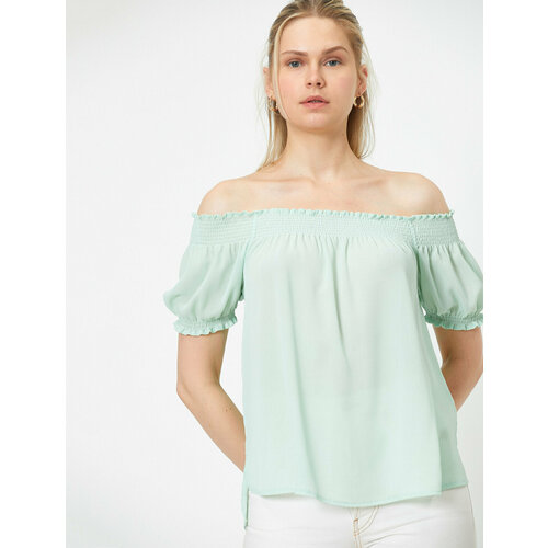 Блуза KOTON, размер 40, зеленый