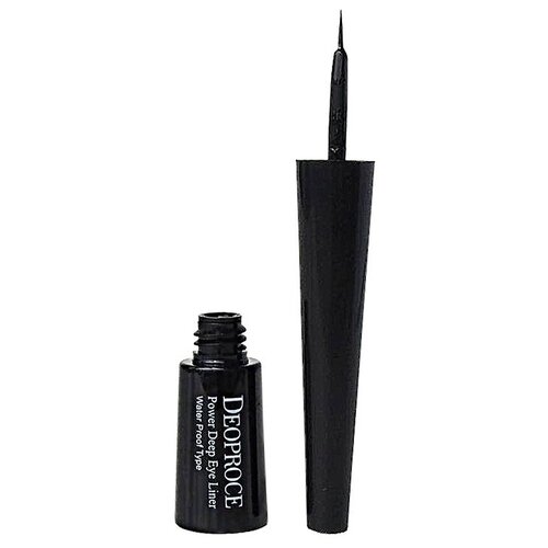 Deoproce Подводка для глаз Power Deep Eye Liner, оттенок черный