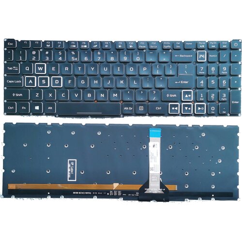 Клавиатура для ноутбука Acer Nitro AN515-45, AN515-56, AN515-57, AN517-41, AN517-57, черная, с RGB п