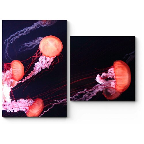 Модульная картина Танец медуз 100x75