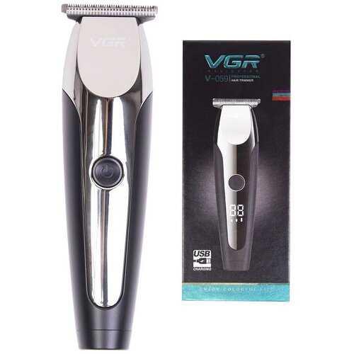 Триммер для бороды и усов VGR Professional Hair Trimmer арт. V-059, черный