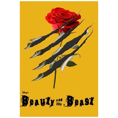 Плакат, постер на холсте Beauty and the Beast/Красавица и чудовище/. Размер 21 х 30 см