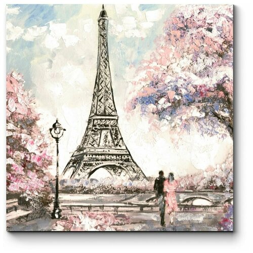 Модульная картина Город любви весной, Париж 20x20