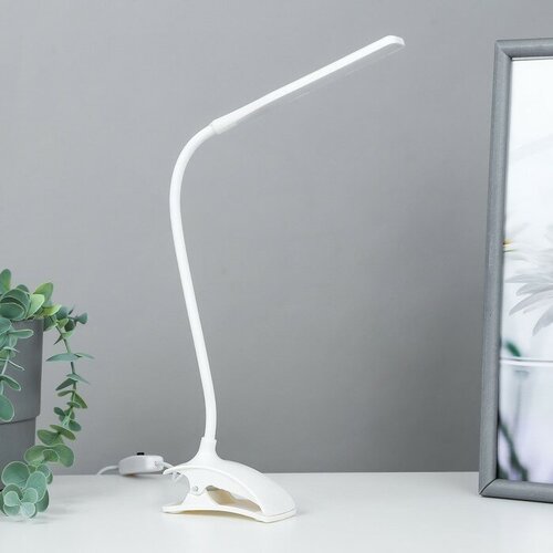 Лампа на прищепке "Змейка" 1Вт 14 LED USB белый 9х3,5х42 см