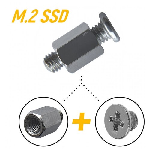 Стойка и винт крепления M.2 SSD для MSI PRO H410M-B (1 Комплект)