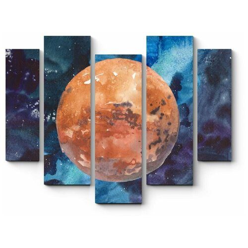 Модульная картина Акварельный Марс 151x123
