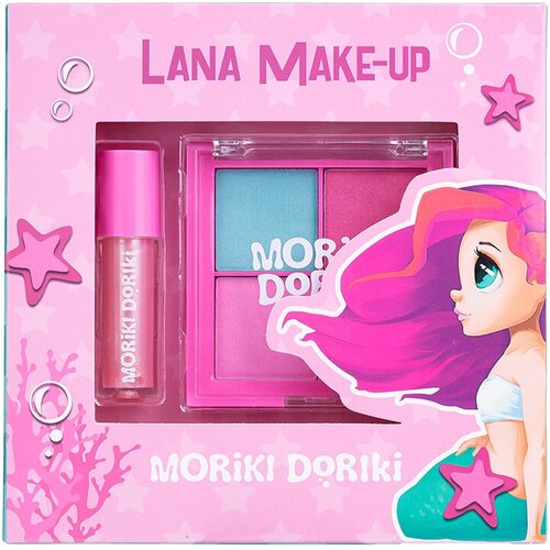 MORIKI DORIKI Набор для макияжа LANA Lip & Eyes/блеск для губ/тени для век