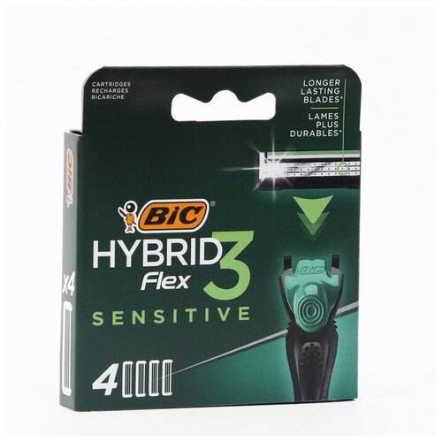 BIC Сменные кассеты для бритья BIC Hybrid 3 Sensitive, 4 шт.