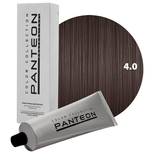 Panteon Color Collection Стойкая крем-краска для волос для профессионального применения, 4.0 шатен, 100 мл