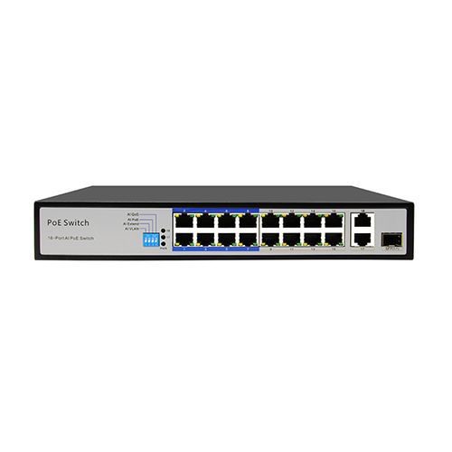 Коммутатор ATIX AT-NS-16P2G-1GS-150 (F) 16 портовый РoЕ коммутатор с 2 Uplink и 1 SFP