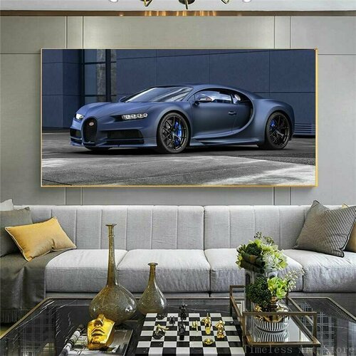 Интерьерная картина машина Bugatti Chiron 50х80 см. арт Машина_29_50х80