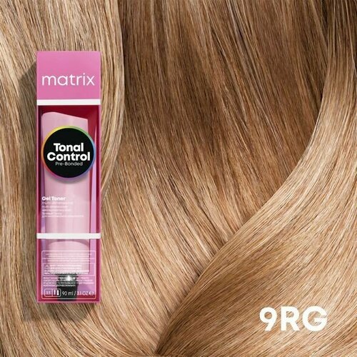 Matrix Тонер гелевый Tonal Control с кислым pH 9RG Очень светлый блондин розовый золотистый 90мл