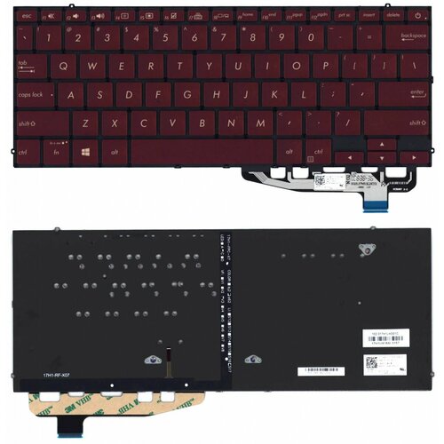 Клавиатура для Asus ZenBook S UX391FA черная с подсветкой