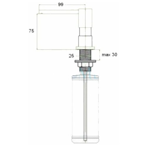 Дозатор для жидкого мыла Kern F022 Satin