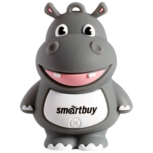 Флешка SmartBuy Wild Series Hippo 32 ГБ, 1 шт., серый