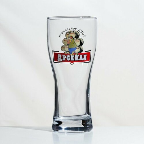GiDGLASS Бокал для пива «Прикольное пиво», стеклянный, 500 мл, микс