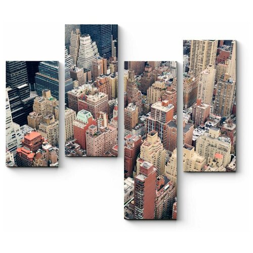 Модульная картина Городской пейзаж Нью-Йорка64x60