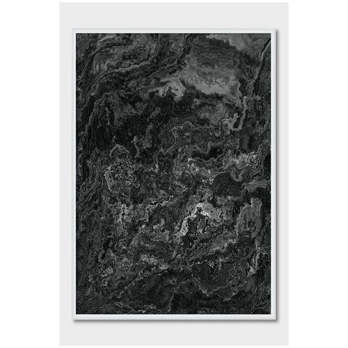 Постер для интерьера Postermarkt, 30х40 см в белой рамке, Черный #31
