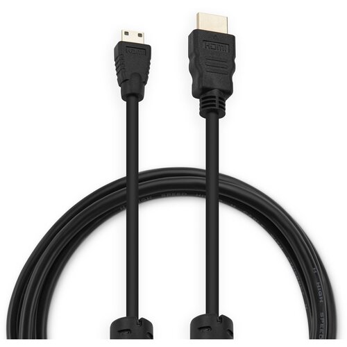 Кабели и шлейфы BURO Кабель аудио-видео Buro HDMI 1.4 HDMI (m)/Mini HDMI (m) 1.8м. феррит. кольца Позолоченные контакты черный (MINIHDMI-1.8M)