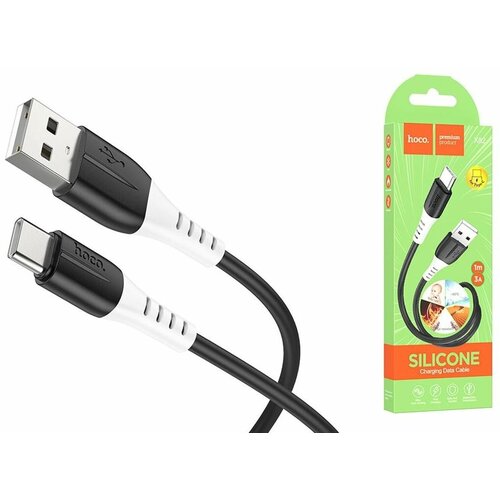 Data кабель USB HOCO X82 Type C, 3A, 1 метр, черный