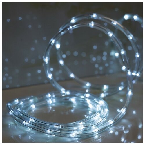 Световой шнур Luazon Lighting 10 мм, IP44, 5 м, 24 LED-м, 220 В, 8 режимов, свечение белое