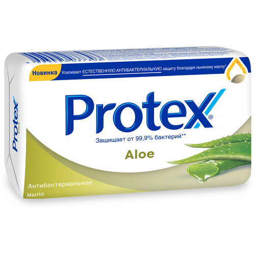 Protex Мыло кусковое Aloe антибактериальное, 6 шт., 90 г