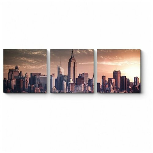 Модульная картина Небоскребы Нью-Йорка80x27