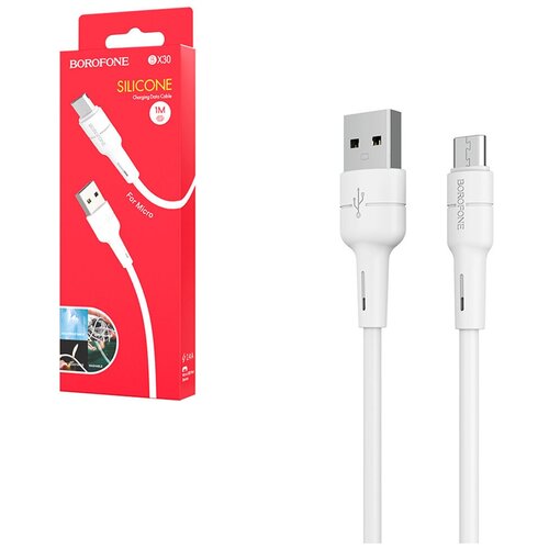 Data кабель USB Borofone BX30 micro usb, белый
