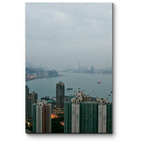 Модульная картина Пробуждающийся Гонконг100x150