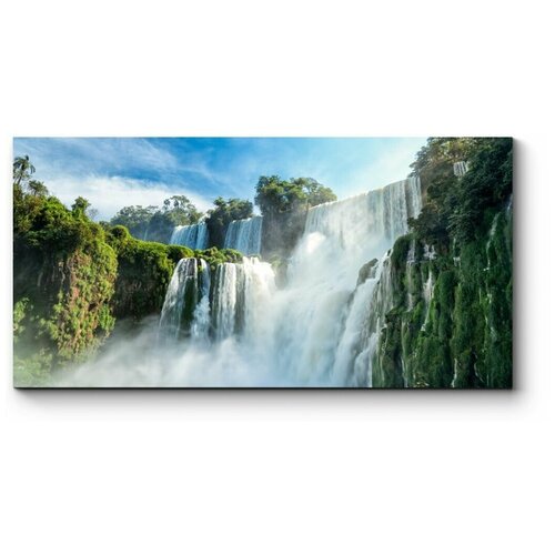 Модульная картина Удивительные водопады Игуасу 90x45