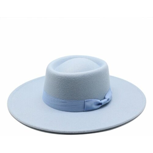 Шляпа , размер 56, нежно-голубой