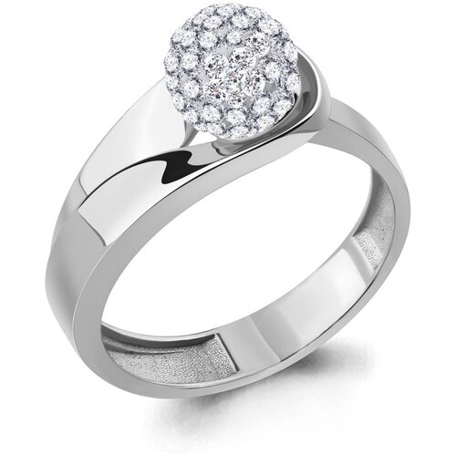 Кольцо Diamant online, серебро, 925 проба, кристалл, размер 18