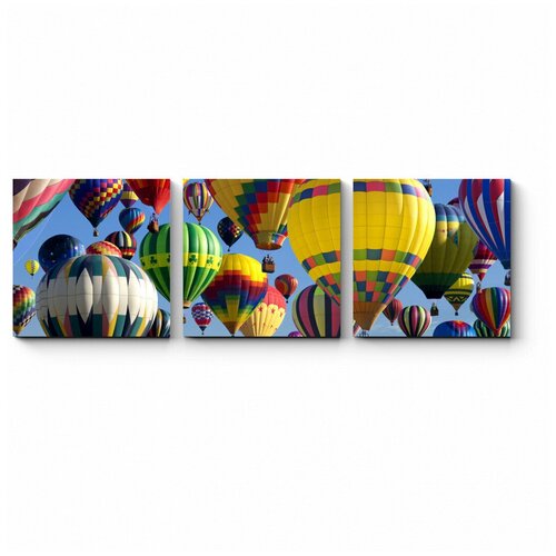Модульная картина Фестиваль воздушных шаров, Нью Джерси 70x23