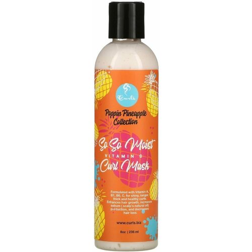 Curls, Маска для кудрявых волос, кгм, kgm, So So Moist, Vitamin C, Curl Hair Mask, 236 мл