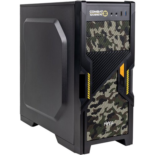 Корпус ATX HIPER Combat, Midi-Tower, без БП, черный и камуфляж