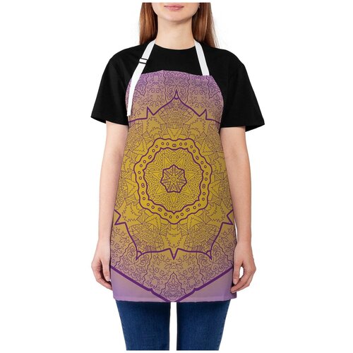 Фартук женский для готовки "Шестиугольная мандала", универсальный размер