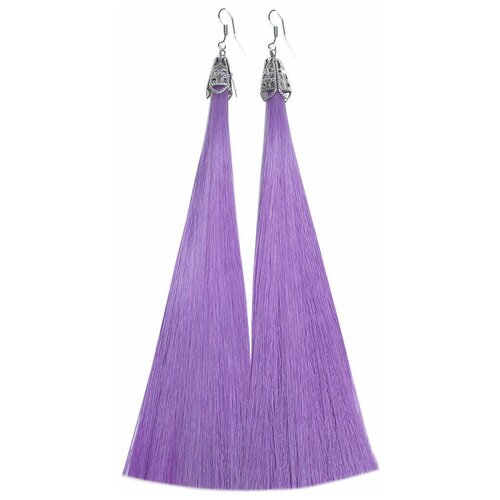 Серьги с подвесками Hairshop, фиолетовый, серебряный