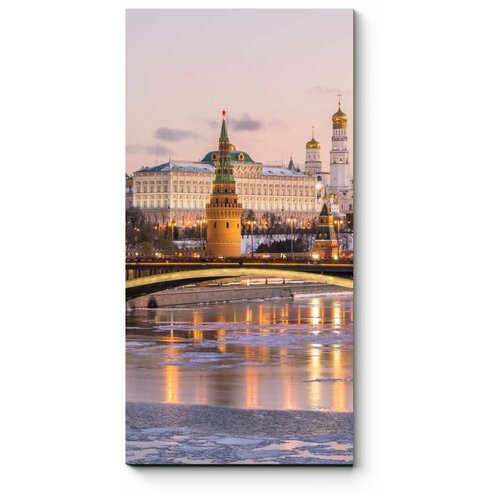 Модульная картина Зимнее утро в Москве40x80