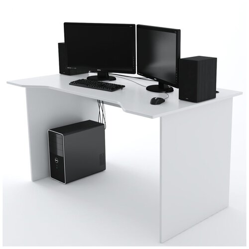 Дизайн Фабрика компьютерный стол Jedi, ШхГхВ: 140х71.6х73.2 см, цвет: белый