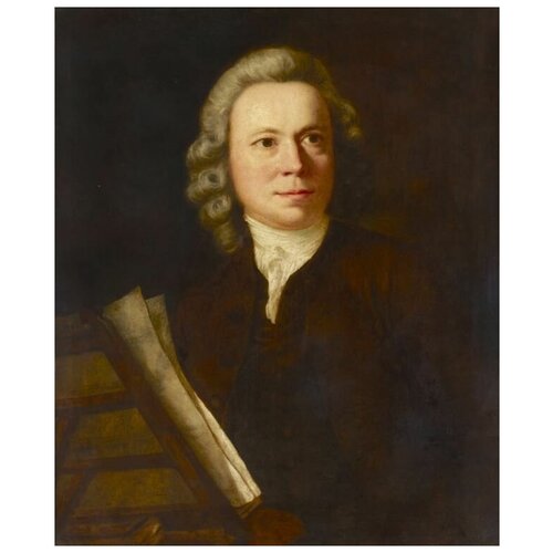 Репродукция на холсте Иоганн Кристоф Пепуш (Portrait called Johann Christoph Pepusch) Рейнольдс Джошуа 30см. x 36см.