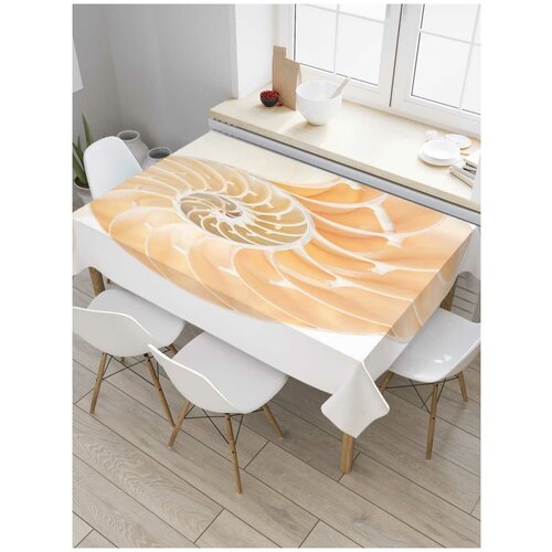 Скатерть прямоугольная JoyArty на кухонный стол "Ступенчатая спираль" из оксфорда, 120x145 см