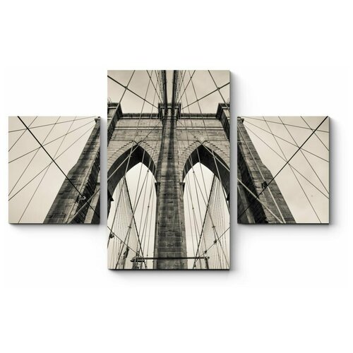 Модульная картина Бруклинский мост, винтаж 130x85